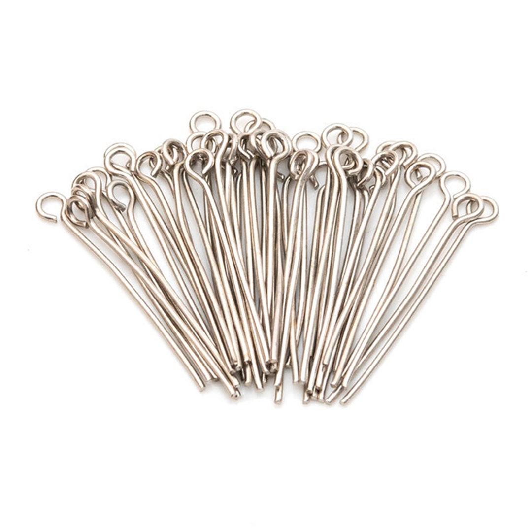 1000PCS 2.8cm/3.5cm Gold Silver Eye Head Pins Eye Pins Findings for Diy ...