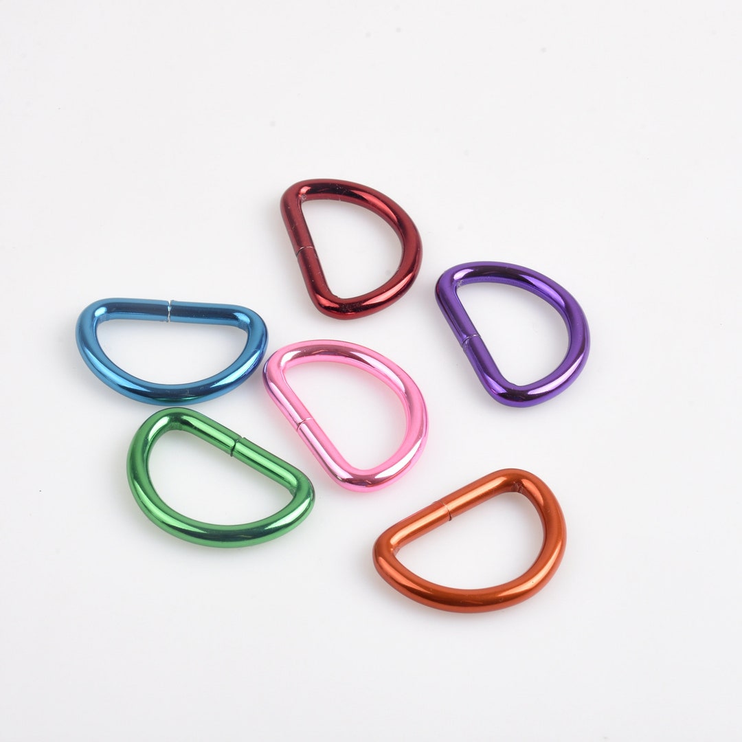 10PCS 25mm Multicolor D Ring Metal D Loop D Buckles for Garment Handbag ...
