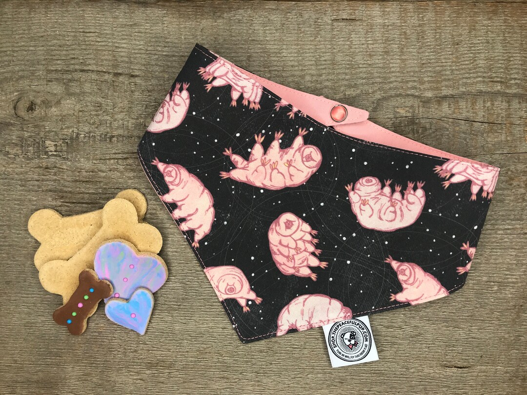 New! Tardigrade Water Bear Dog Bandana Reversible With Pearl Snaps - Etsy