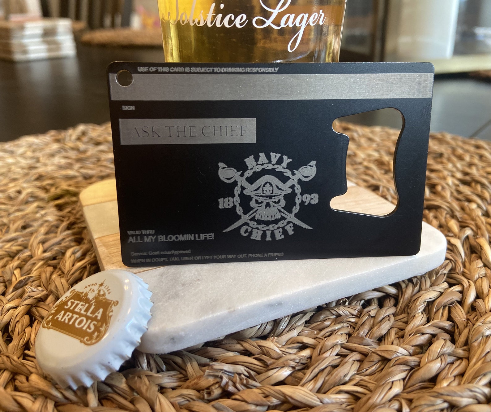 Personalized Credit Card Size Bottle Opener Navy Chiefs - Etsy