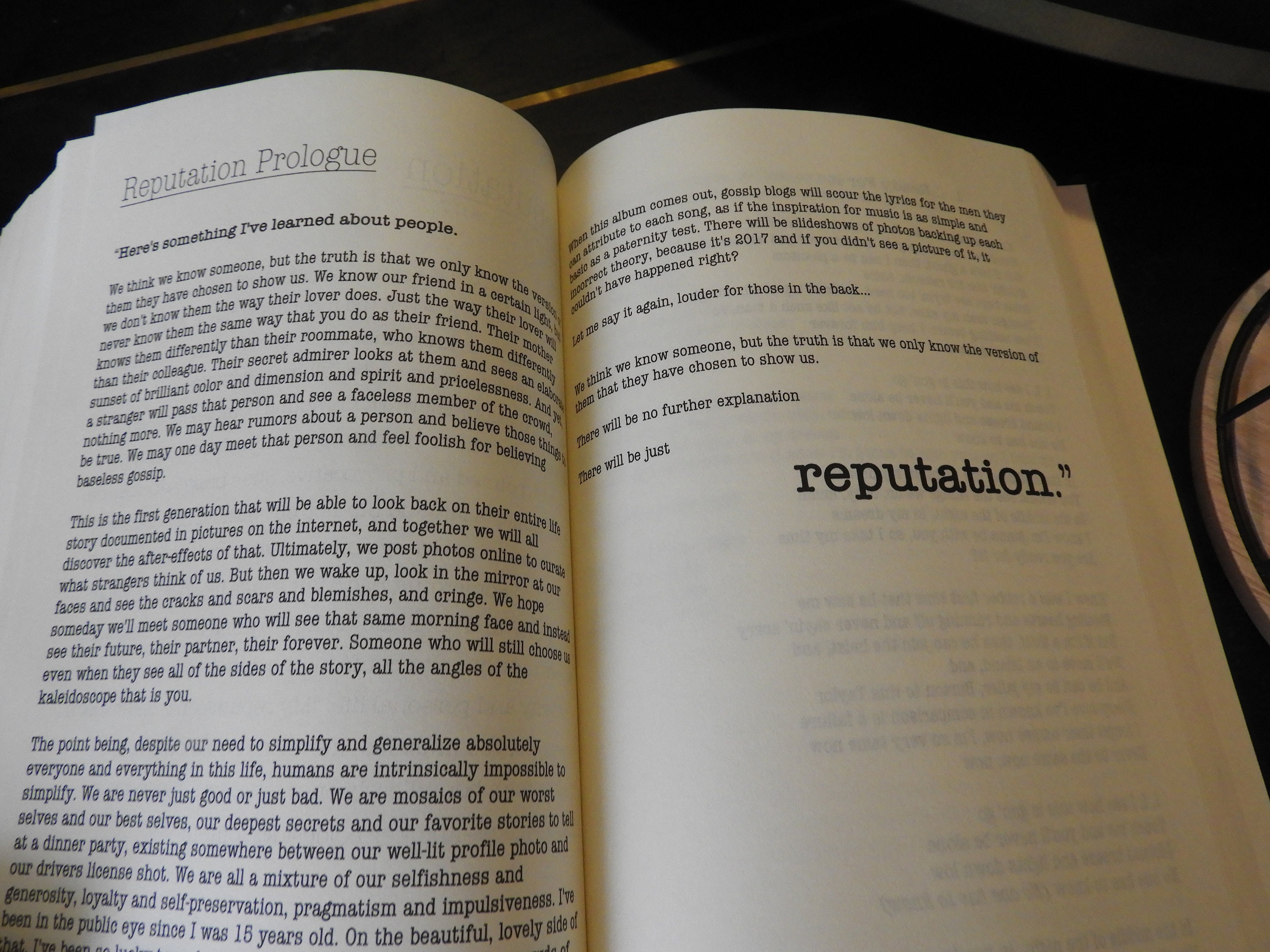 Taylor Swift's Reputation: the Complete Book of Lyrics - Etsy Australia