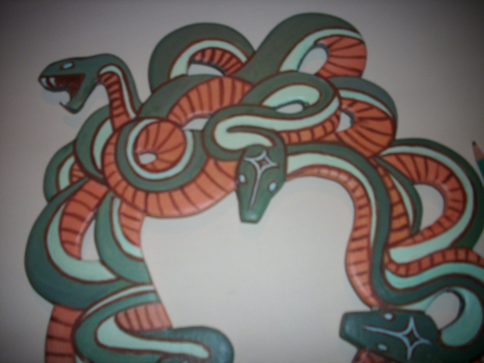 Snake Mirror / Art Deco Frame for Wall Hanging Mirror / Medusa | Etsy