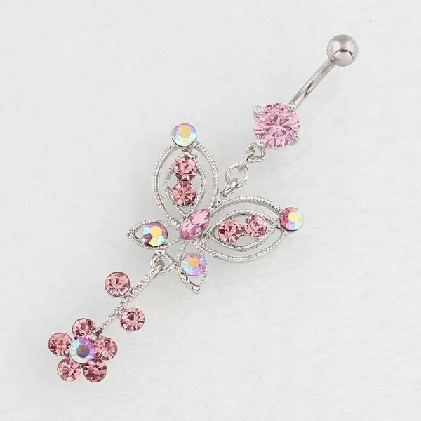 Flower Belly Ring - Etsy