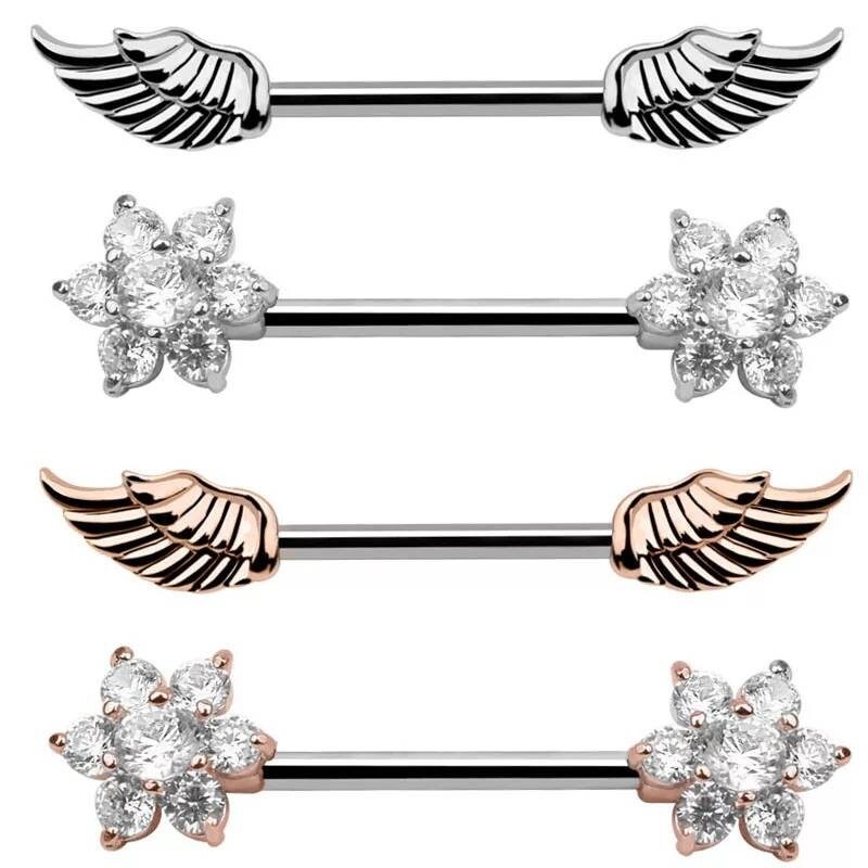 Angel Wings Feather Angel Wings Body Nipple Rings Jewelry | Etsy