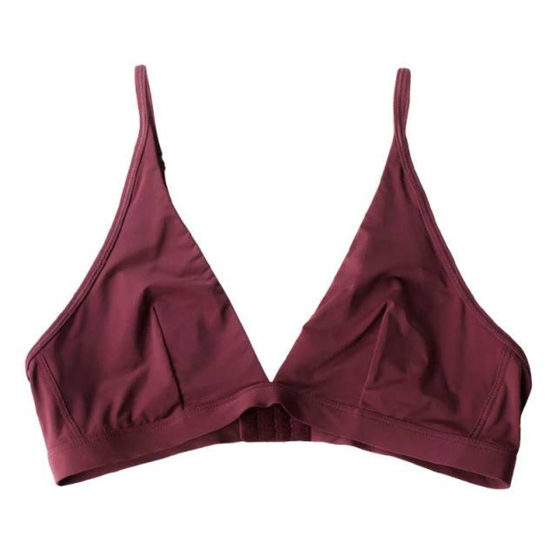 Women's Silk Satin Triangle Bralette Soft Cup Wireless Bra | Etsy