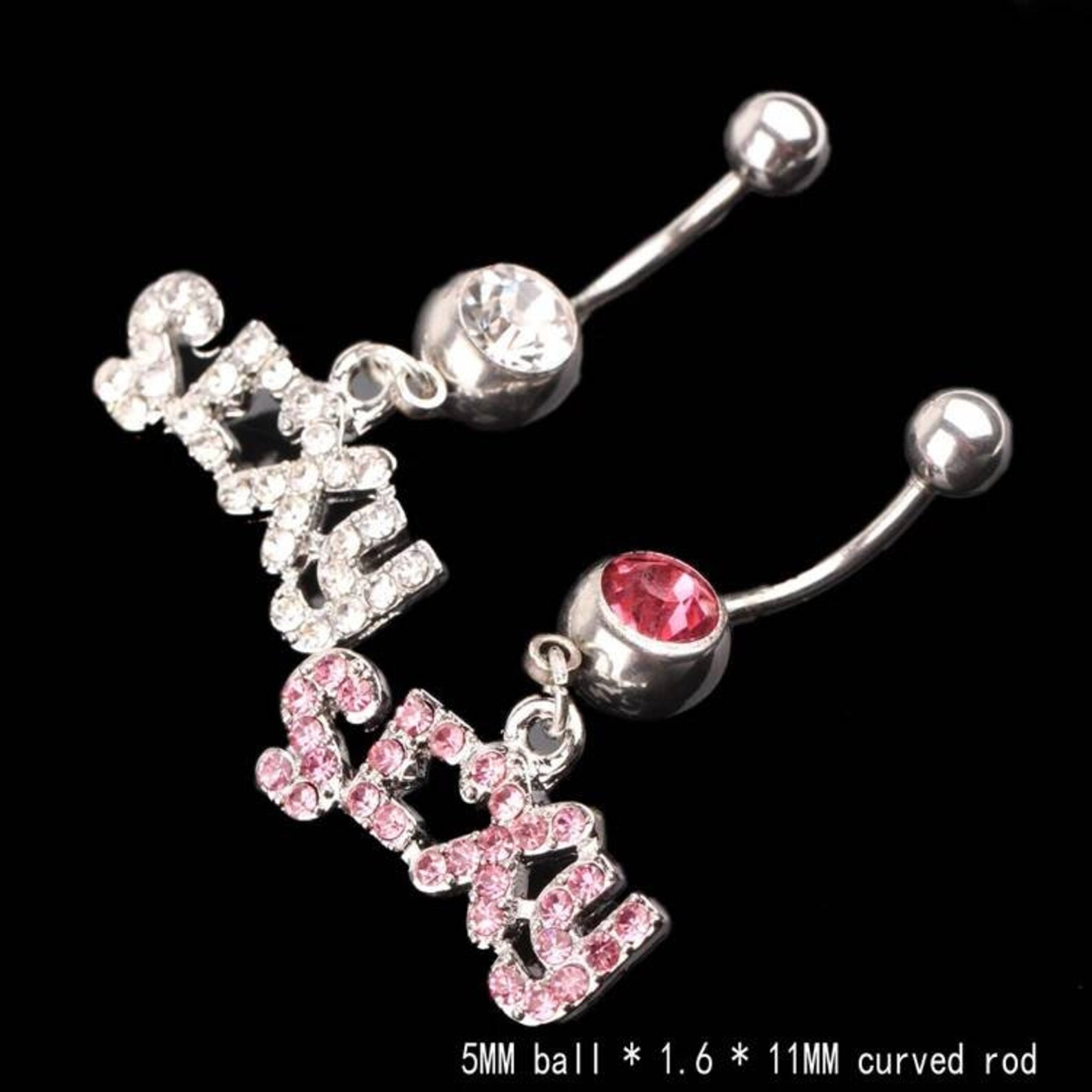 14g Belly Button Navel Ring 316L Surgical Steel Bar Navel | Etsy