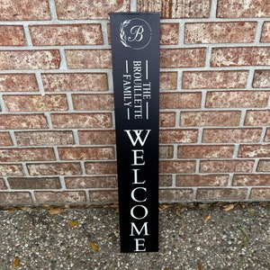 Family Name Welcome Sign Front Door, Housewarming Gift, Porch Decor ...