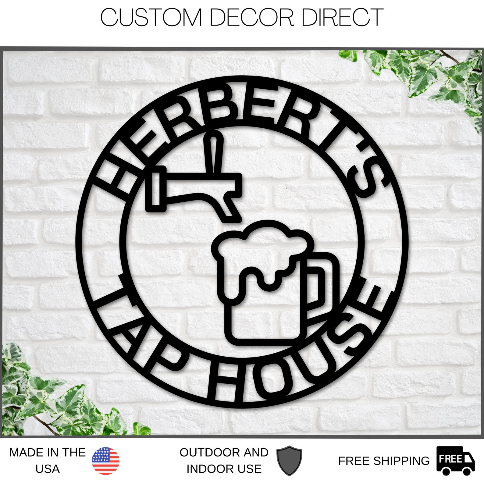 Beer Tap Sign, Personalized Bar Sign, Bar Signs, Personalized Signs ...