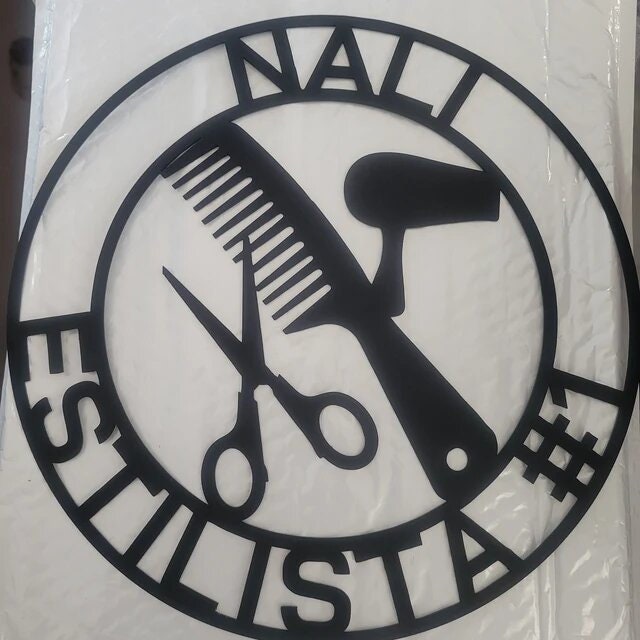 Hair Salon Sign Metal Hair Stylist Sign Personalized Salon - Etsy