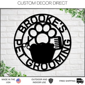 Pet Grooming Sign, Pet Groomer Sign, Dog Grooming Sign, Grooming ...