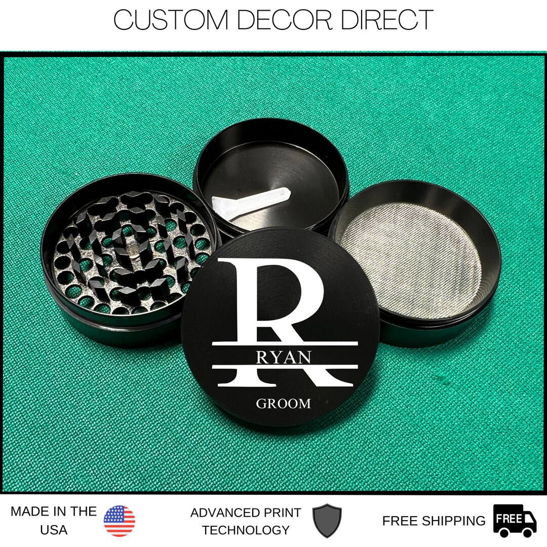 Groomsman Personalized Herb Grinder, Custom Tabacco Spice Grinder, 4 ...