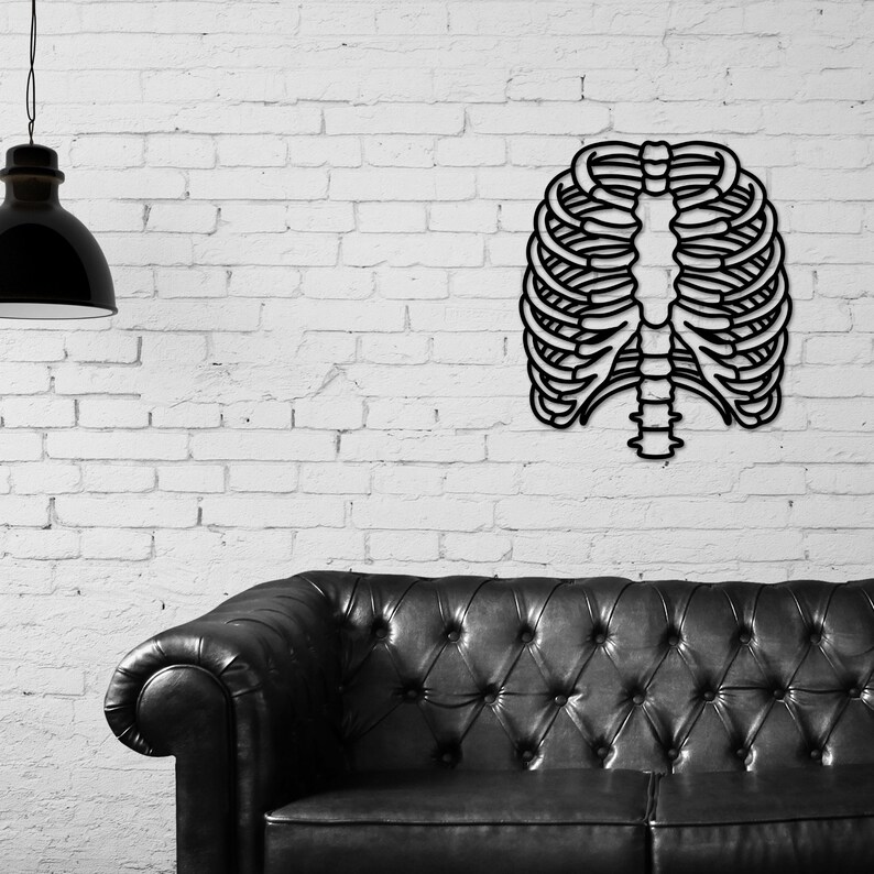Skeleton Metal Wall Art, Bones Wall Art, Skull Wall Decor, Skeleton ...