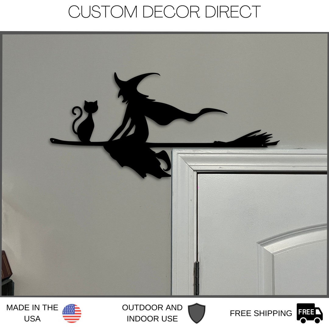 Halloween Witch Door Corner Trim Sign, Witch Decorations, Halloween ...