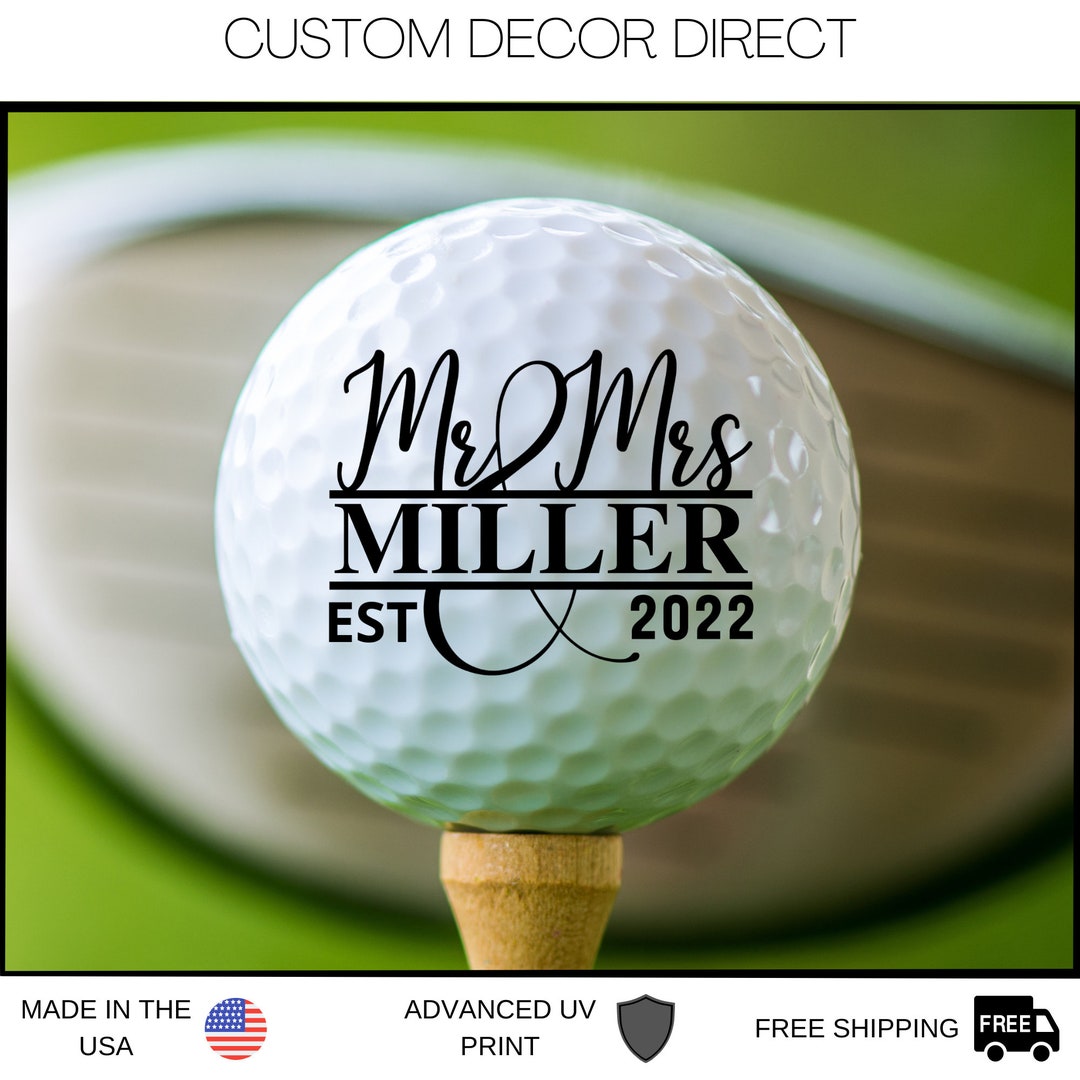 Personalized Wedding Golf Balls, Mr and Mrs Golf Balls, Bride and Groom ...