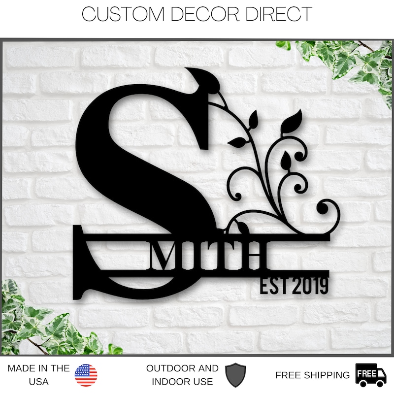 Metal Monogram - Etsy