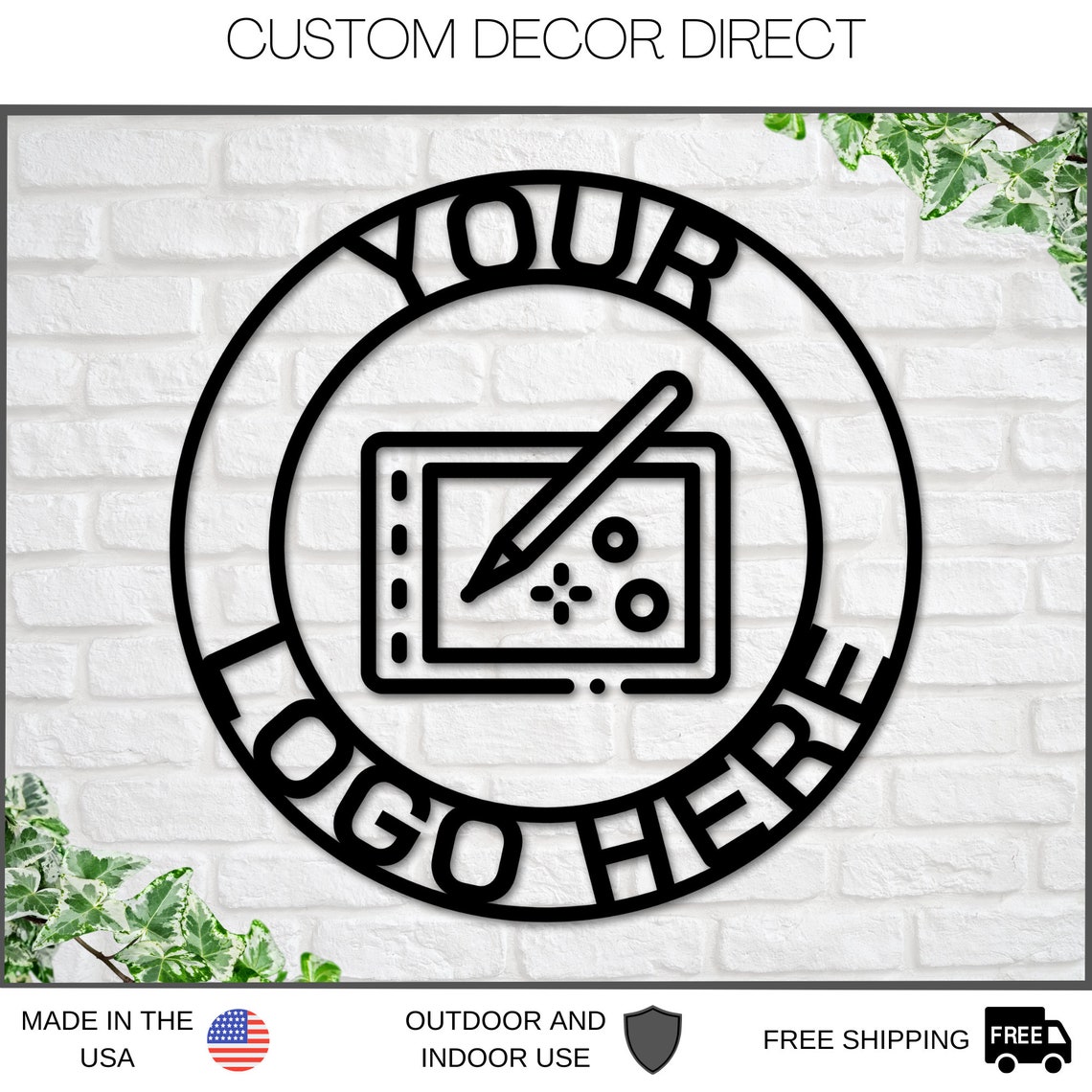 Custom Sign Your Custom Text Metal Sign Your Logo Here Sign | Etsy