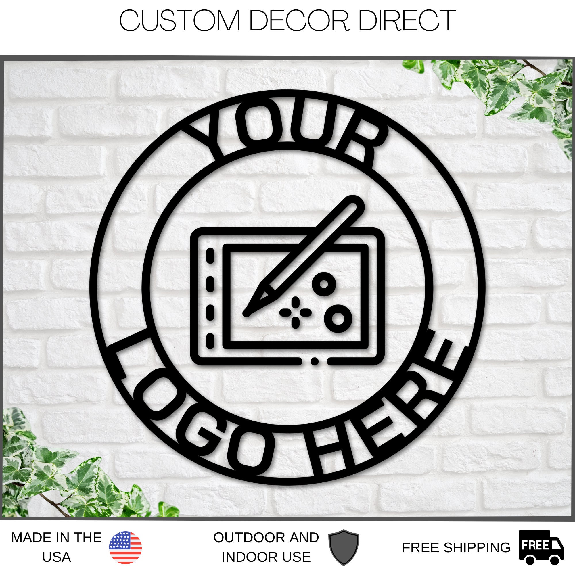 Custom Logo Sign Your Logo Metal Sign Business Logo Sign | Etsy