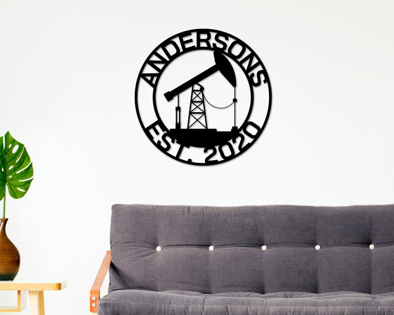Oil Pump Sign, Oilfield Decor, Metal Wall Art, Pump Jack, Oil Field ...
