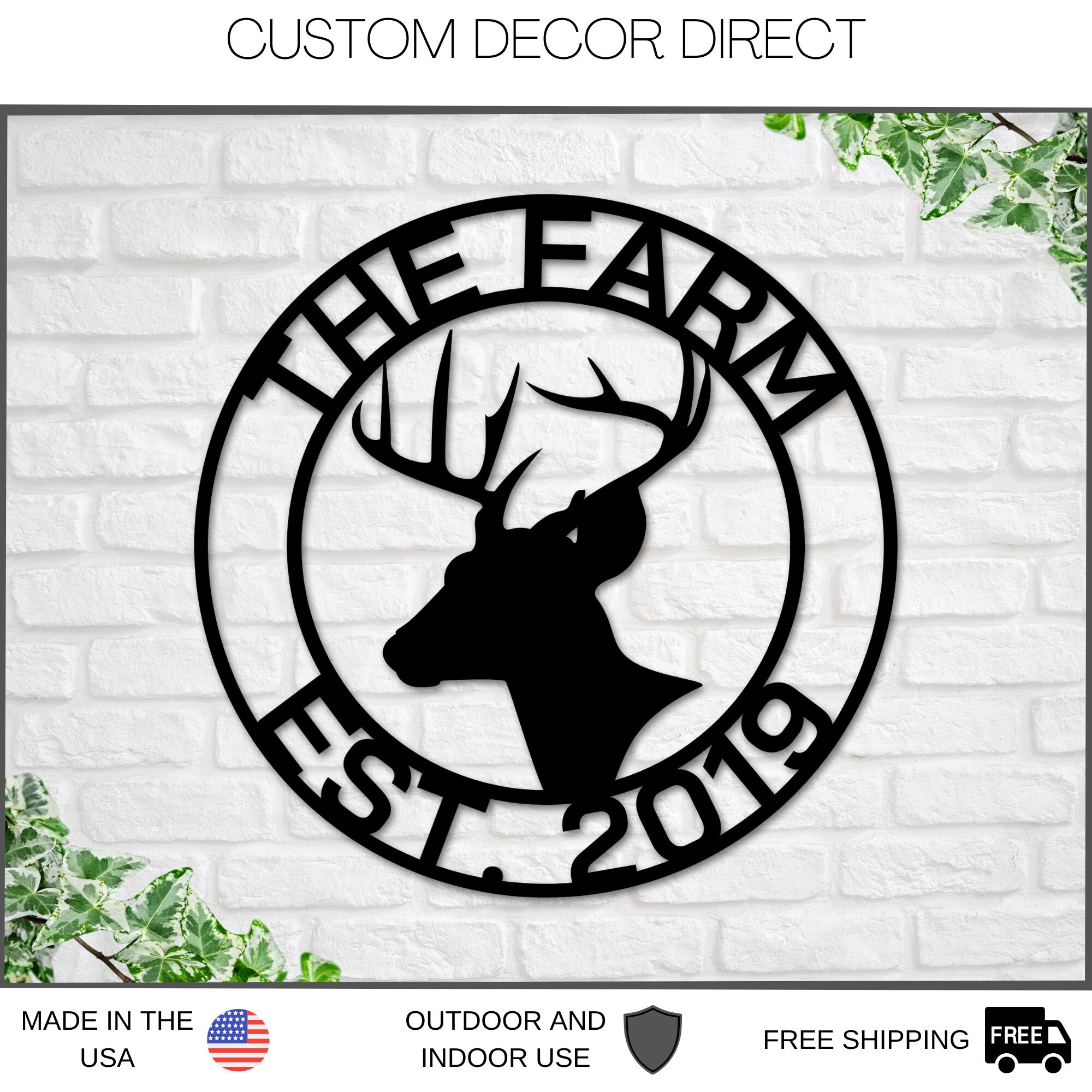 Ranch Sign Farm Sign Hunting Sign Deer Head Sign Metal | Etsy