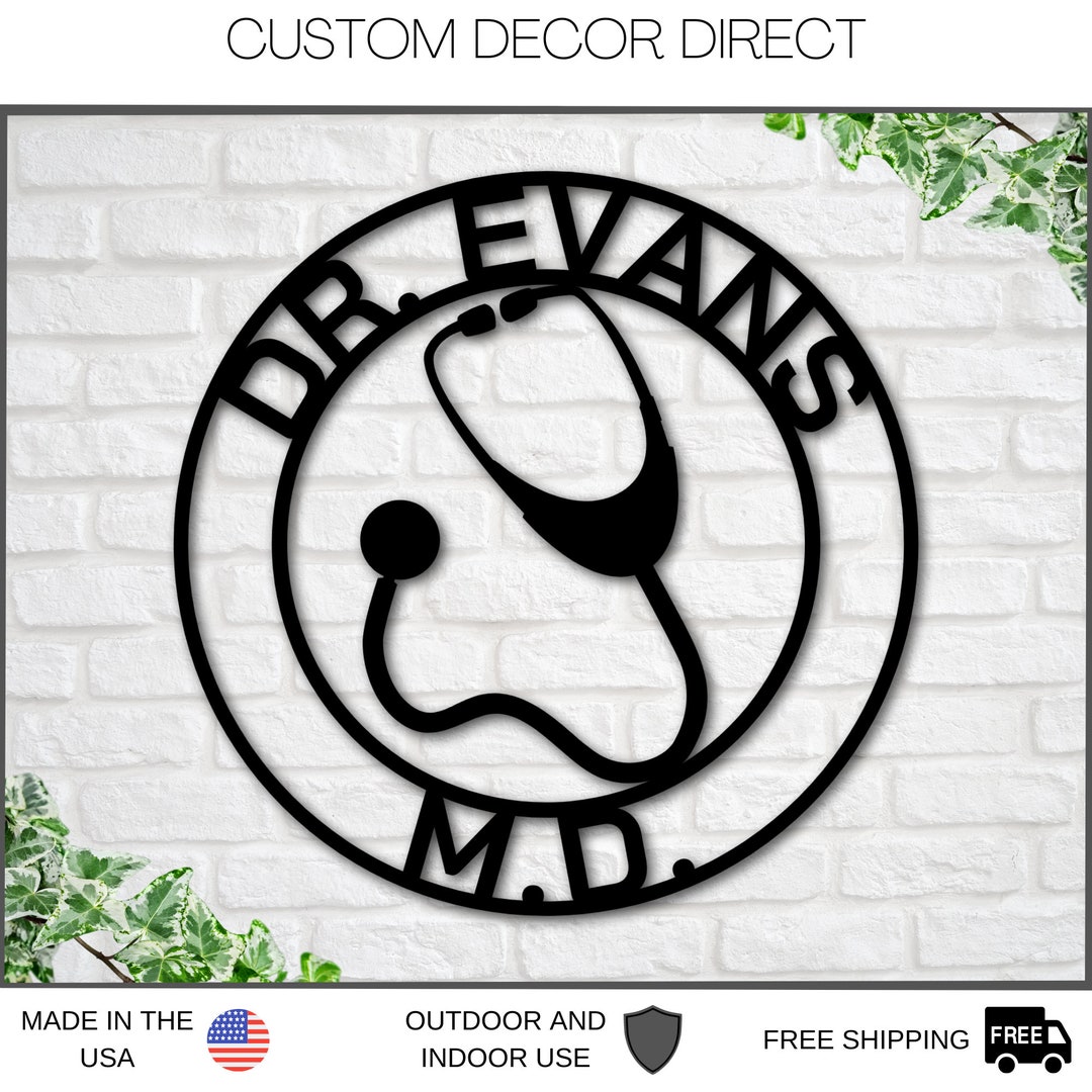 Personalized Doctor Sign, Custom Doctor Metal Sign, Doctor's Office ...