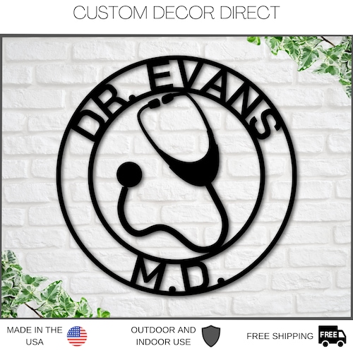 Personalized Doctor Sign Custom Doctor Metal Sign | Etsy