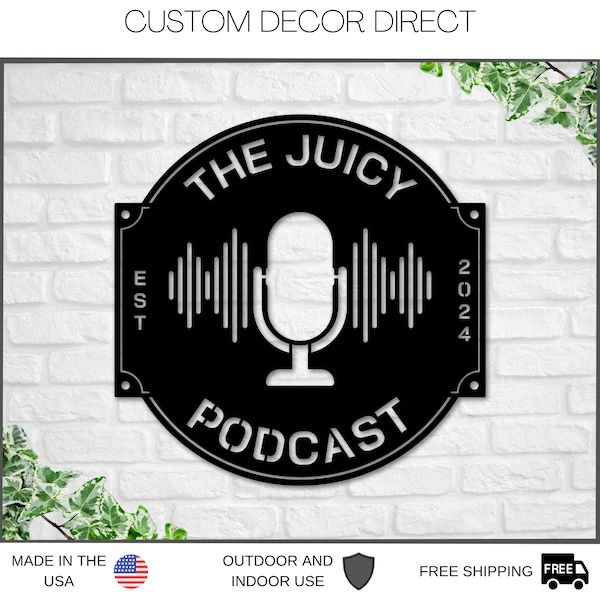 Custom Podcast Sign - Etsy