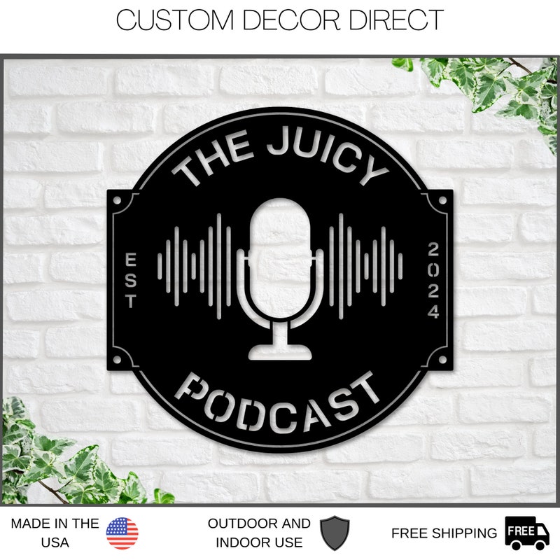 Custom Podcast Sign - Etsy