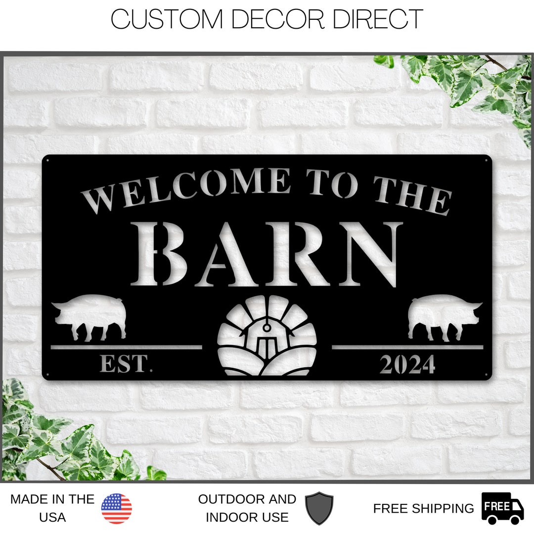 Custom Farm Sign, Farm House Sign, Barn Sign, Metal Sign, Metal ...
