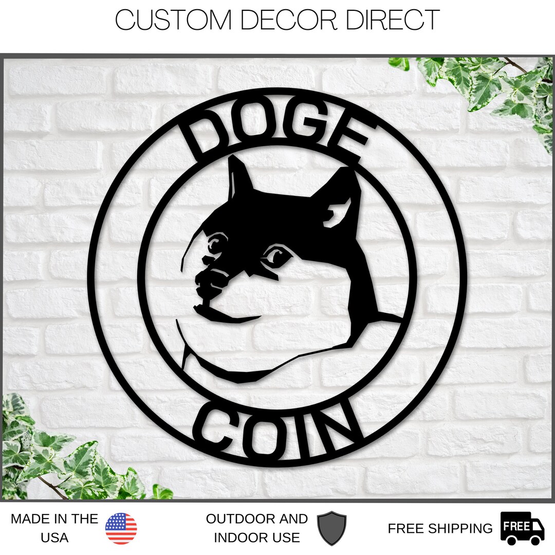 Dogecoin Sign, Metal Dogecoin Sign, Personalized Dogecoin, Custom ...