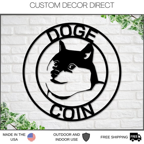 Dogecoin Sign Metal Dogecoin Sign Personalized Dogecoin | Etsy