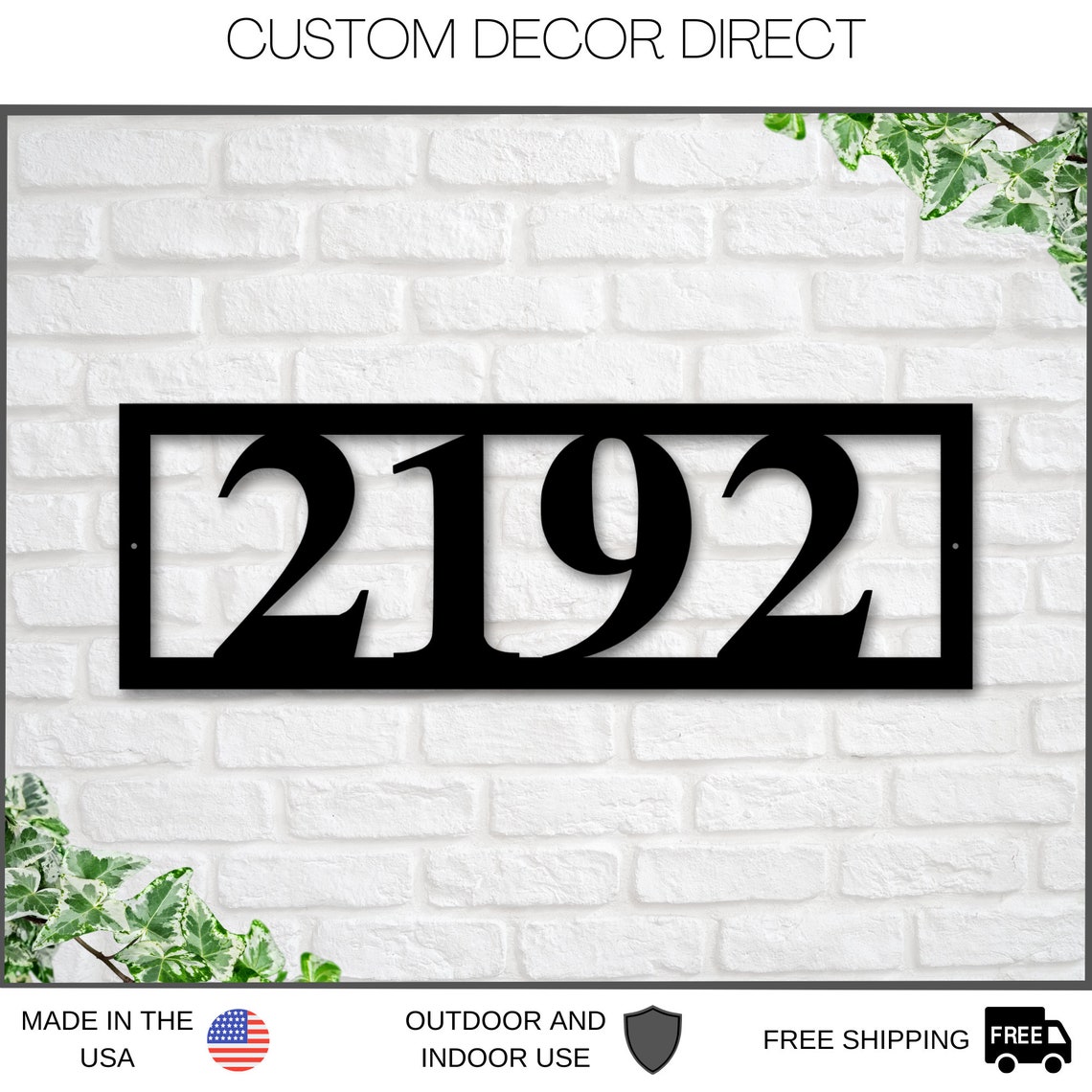 Address Sign Metal Address Plaque Metal house numbers | Etsy