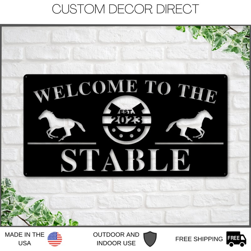 Horse Stable Sign - Etsy