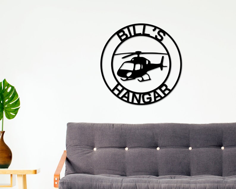 Helicopter Hangar Sign Personalized Pilot Name Sign Custom - Etsy
