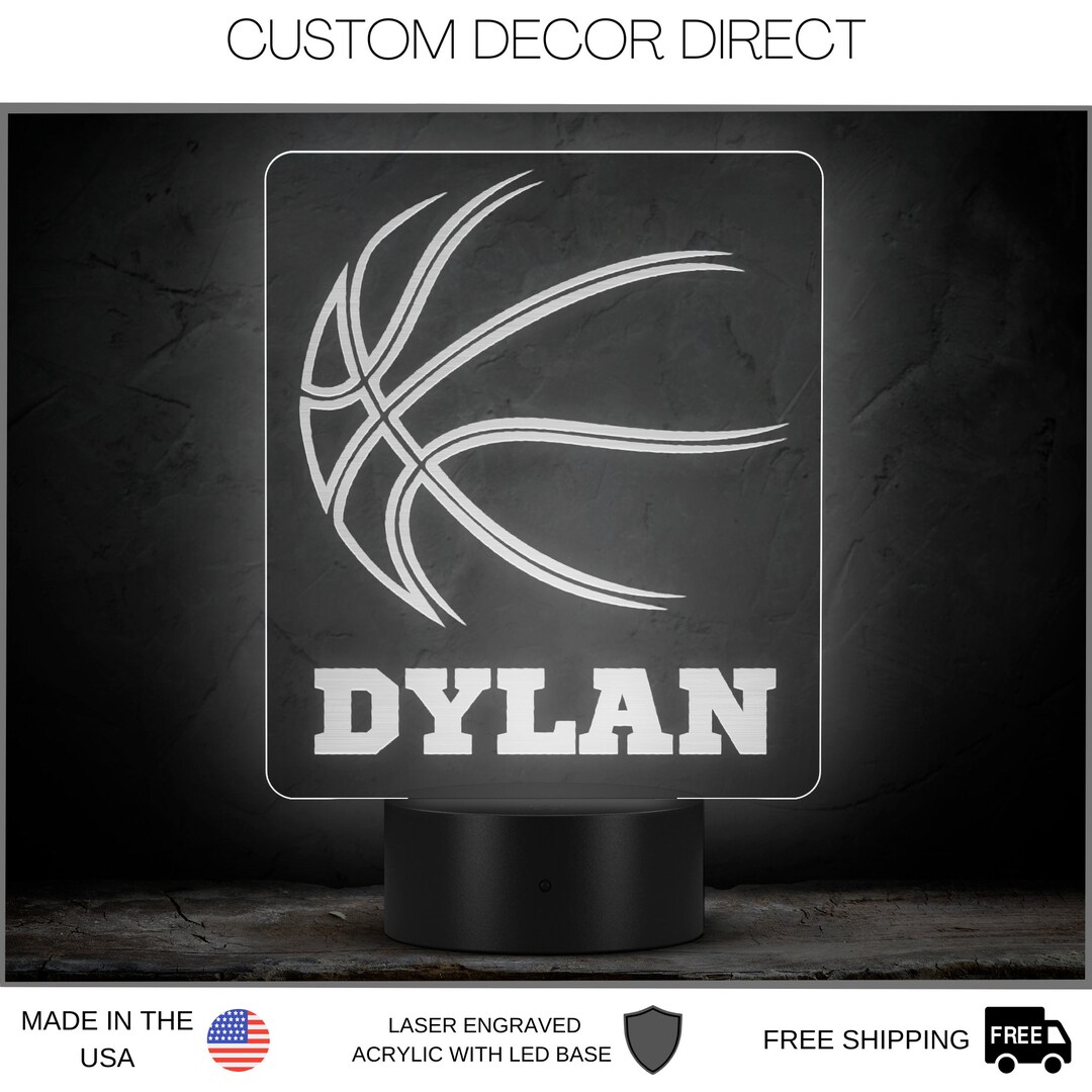 Basketball LED Light, Personalized Basketball Night Light, Basketball ...