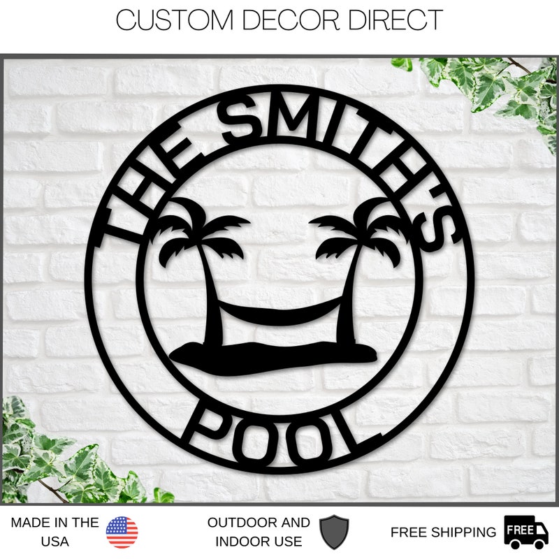 Pool House Sign - Etsy