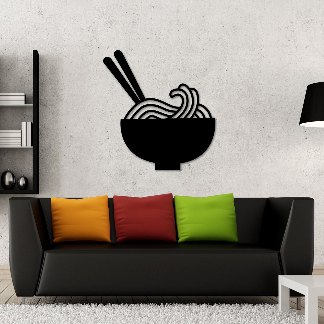 Ramen Noodle Bowl Art, Metal Ramen Bowl, Ramen Wall Art, Ramen Noodle ...