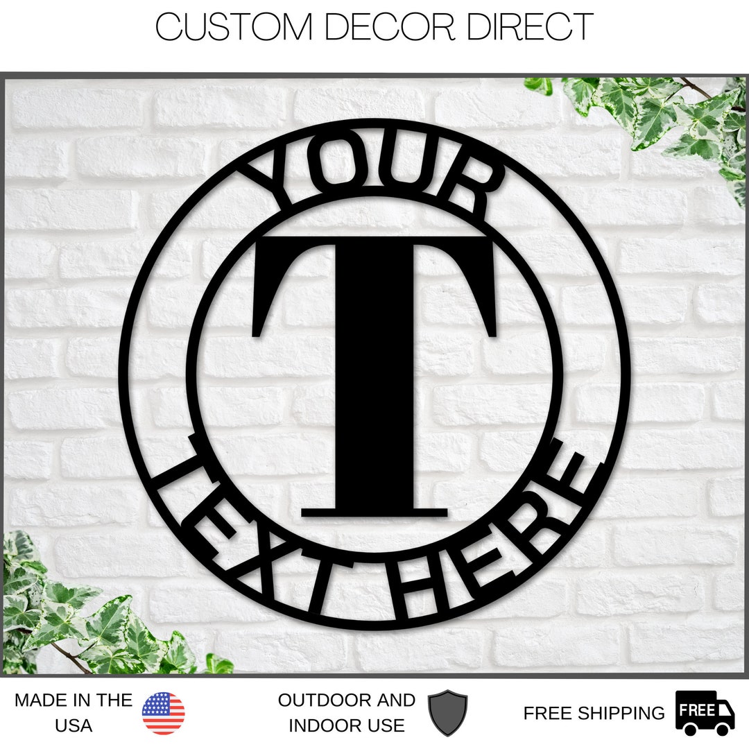 Custom Sign, Your Custom Text Metal Sign, Your Logo Here Sign, Metal ...