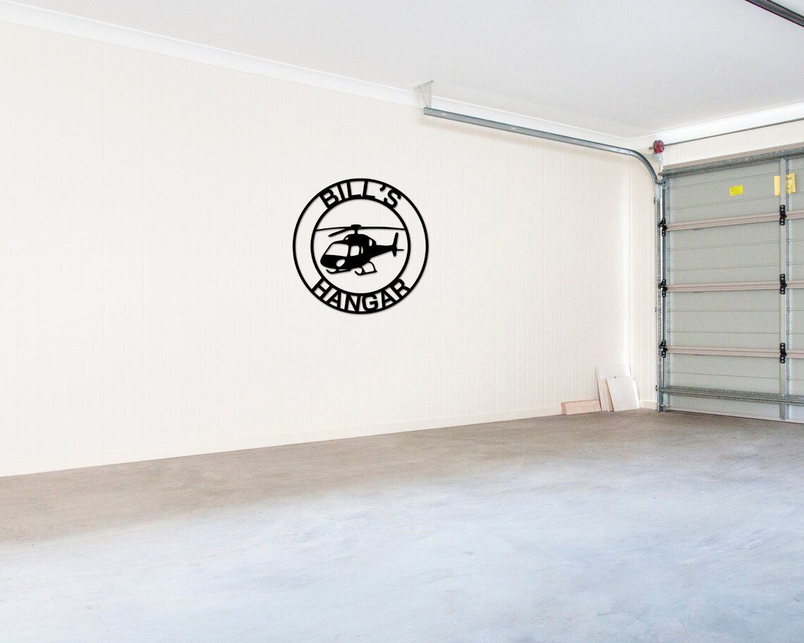 Helicopter Hangar Sign Personalized Pilot Name Sign Custom - Etsy