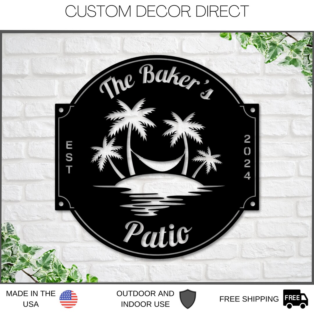 Custom Patio Sign, Patio Sign, Welcome Patio Sign, Metal Patio Sign ...