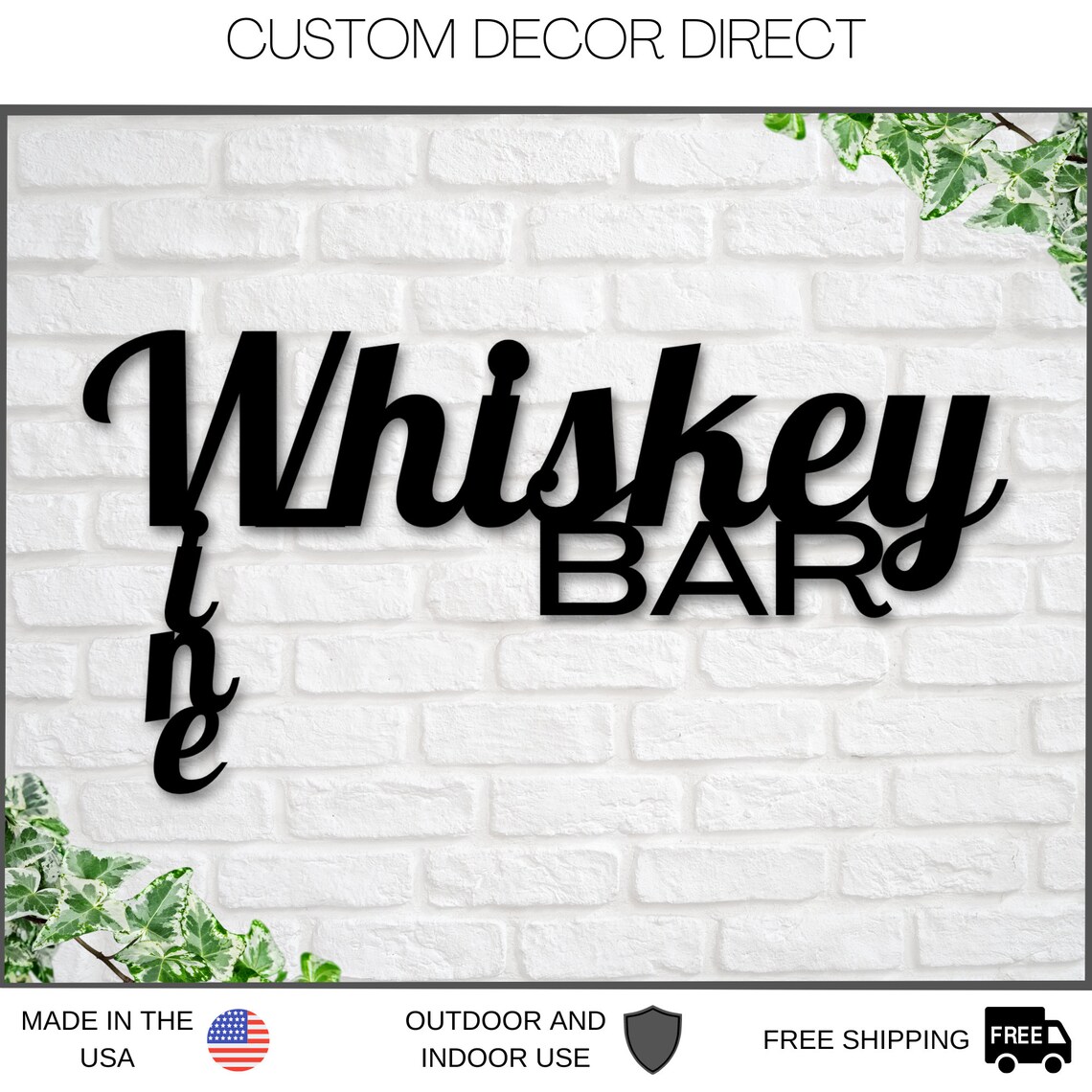 Personalized Bar Metal Sign Whiskey Wine Bar Sign Rustic | Etsy