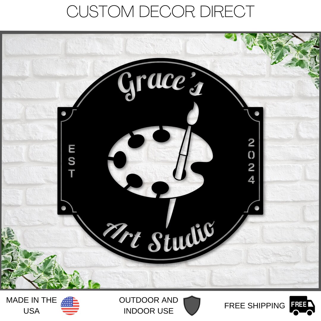 Art Studio Sign, Craft Room Sign, Arts and Crafts Sign, Metal Sign ...