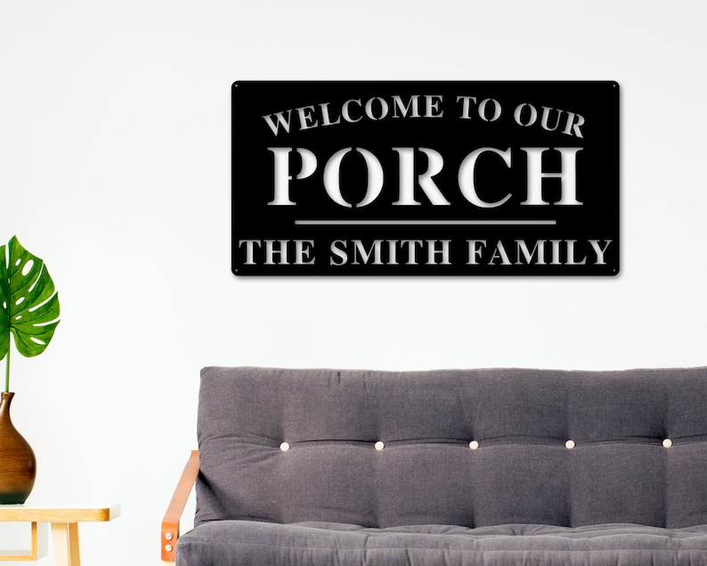 Welcome to Our Porch Sign Personalized Porch Name Sign - Etsy