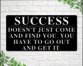 Metal Motivational Quote Sign - Etsy