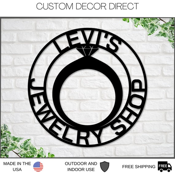 Jewelry Shop Sign Personalized Jeweler Sign Gift for - Etsy