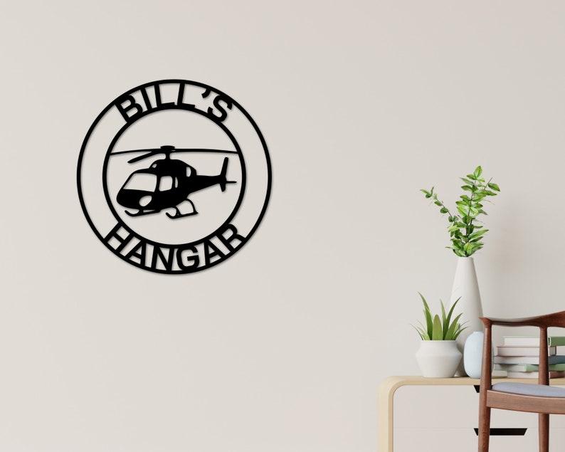Helicopter Hangar Sign Personalized Pilot Name Sign Custom - Etsy