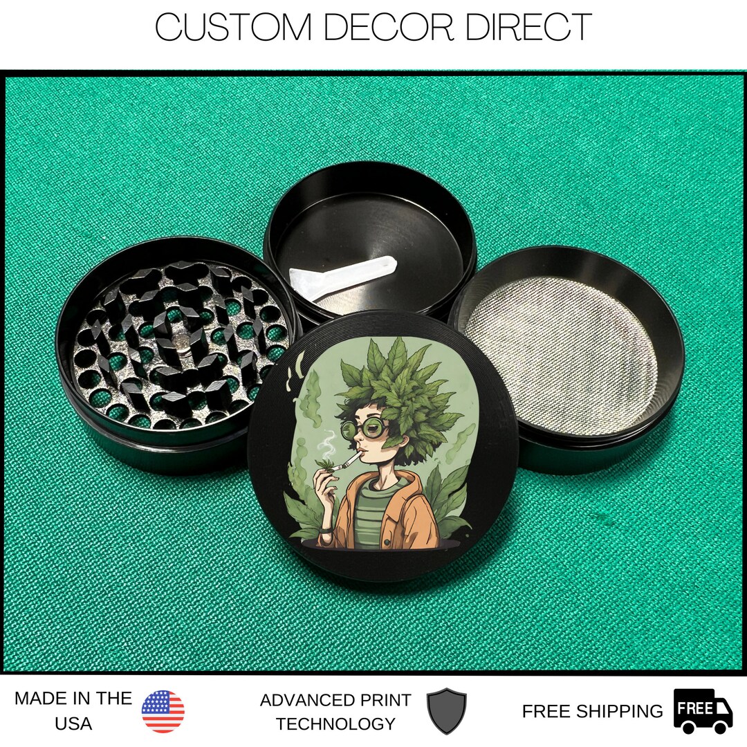 Cool Design Herb Grinder, Plant Flower Grinder, 4 Piece Grinder, Funny ...