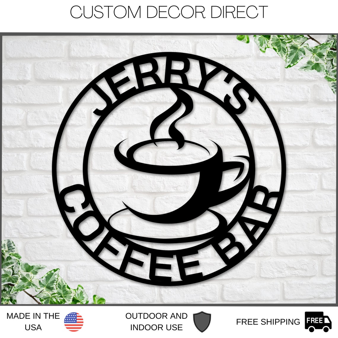 Café Sign, Coffee Cafe Sign, Custom Café, Coffee Lover, Metal Coffee ...