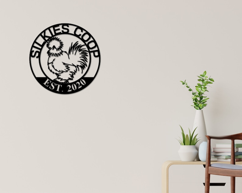 Custom Hen House Coop Metal Sign: Silkie Chicken Decor - Etsy