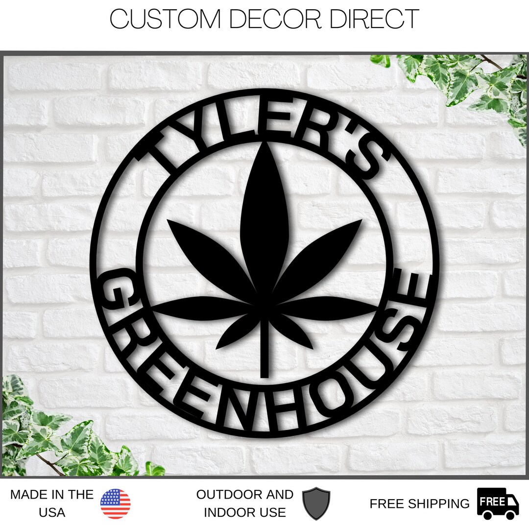Custom Marijuana Sign, Weed Metal Wall Decor, Marijuana Dispensary Sign ...