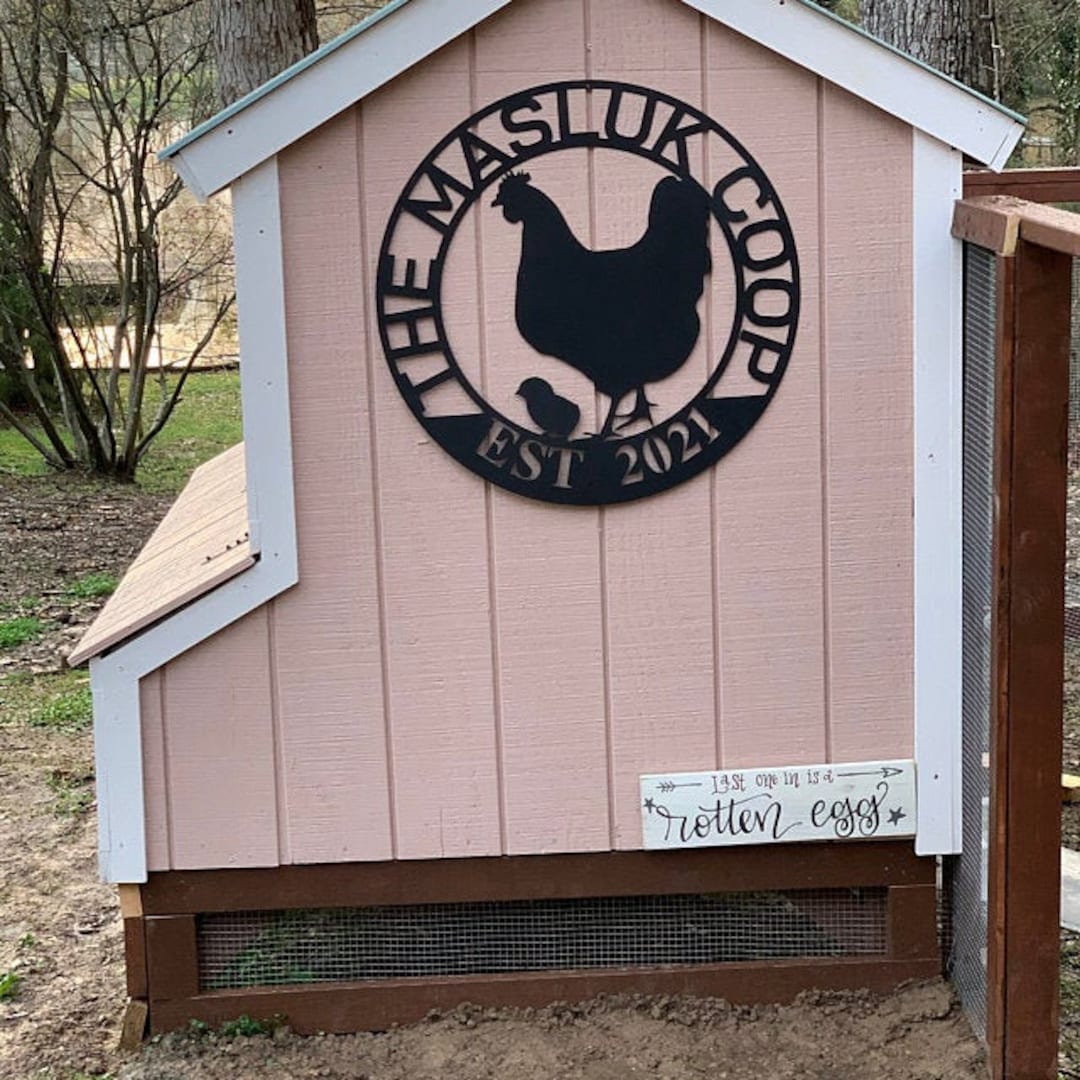 Custom Hen House Sign, Hen House Coop Sign, Our Little Coop Sign Metal ...